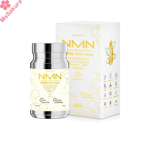 台灣ORIGIN-1-保齡1號 NMN 18000 白金版/黑金版 (60粒) - MsSakura 專注品質生活
