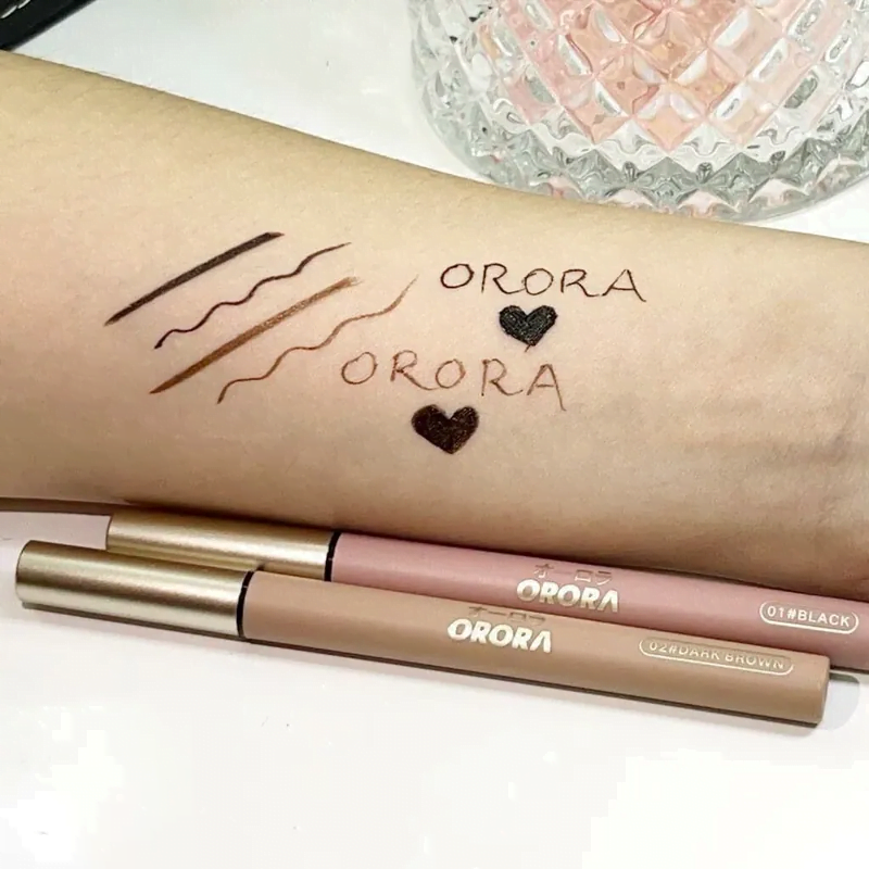 日本ORORA 0.1mm特細刷液體眼線筆(深啡色/黑色) - MsSakura 專注品質生活