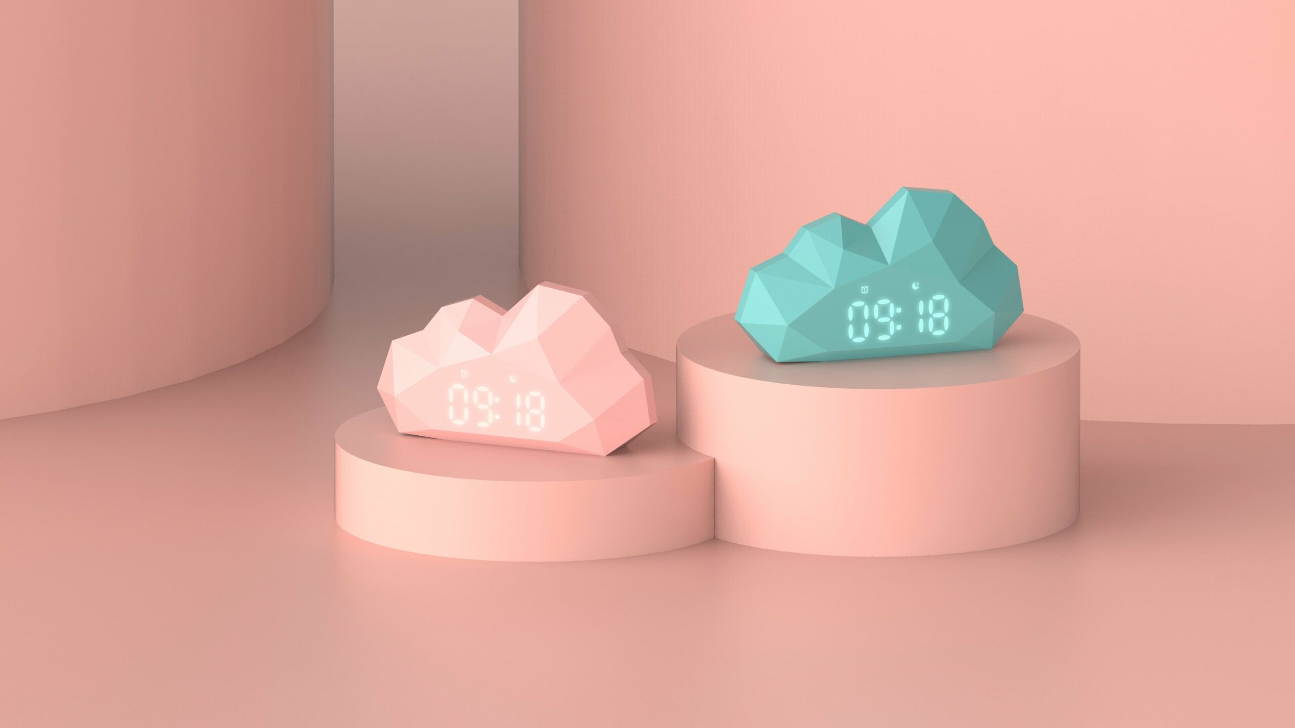 法國MOB雲朵造型LED電子鐘時鐘鬧鐘Mini Cloudy Clock香港行貨一年保養 - MsSakura 專注品質生活