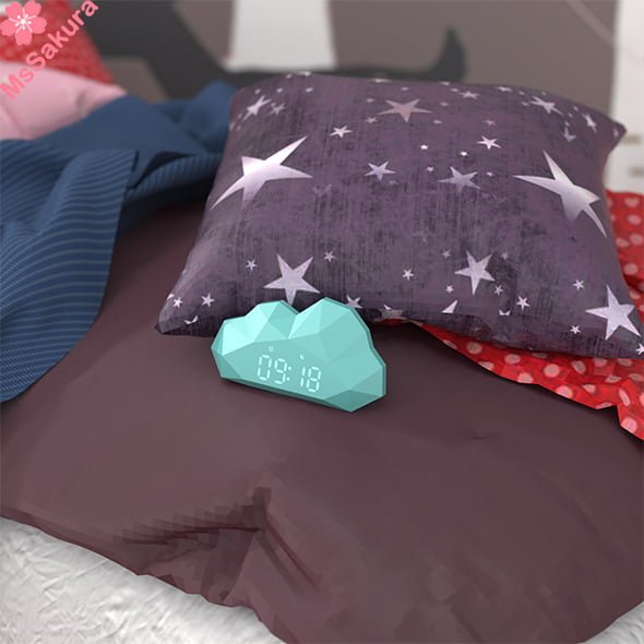 法國MOB雲朵造型LED電子鐘時鐘鬧鐘Mini Cloudy Clock香港行貨一年保養 - MsSakura 專注品質生活