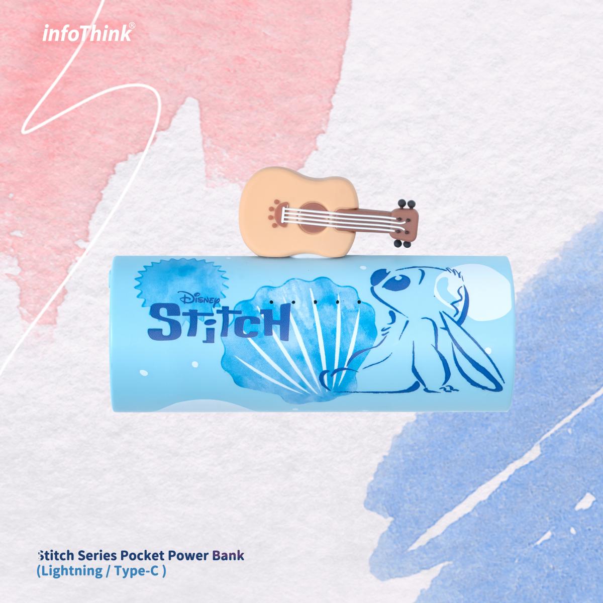 【迪士尼正版授權】InfoThink史迪奇智慧快充口袋行動電源(Lightning/Type-C)香港行貨1年保養 - MsSakura 專注品質生活