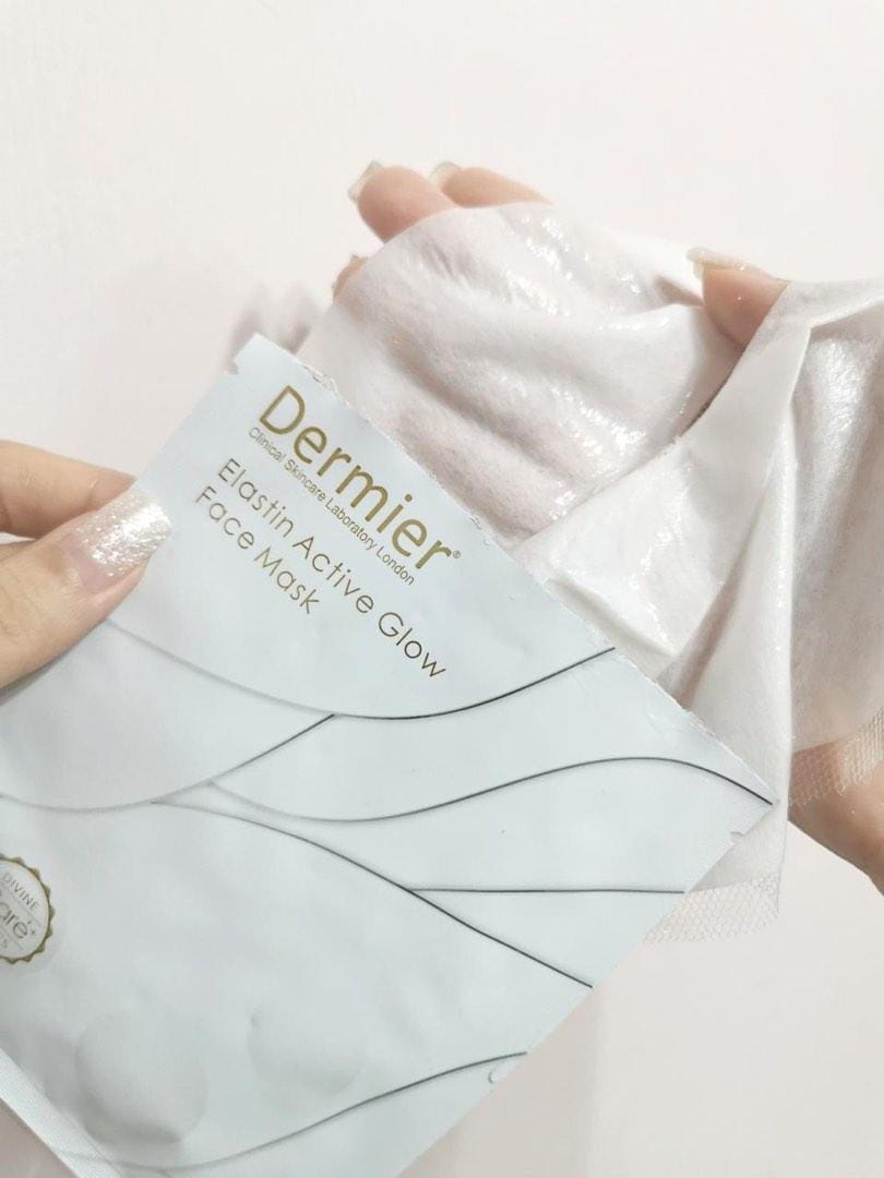 英國Dermier彈力蛋白肌面膜6片/盒Elastin Active Glow Face Mask - MsSakura 專注品質生活