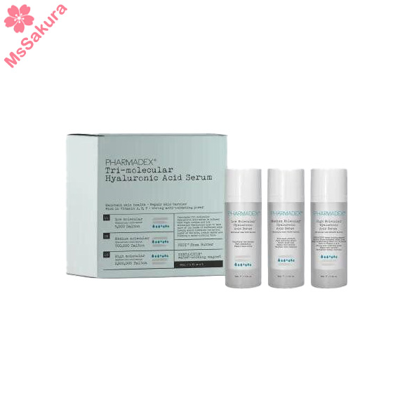 台灣Pharmadex三原玻尿酸精華 即時提升水潤 彈滑度 高效抗衰老 保濕抗敏 - MsSakura 專注品質生活